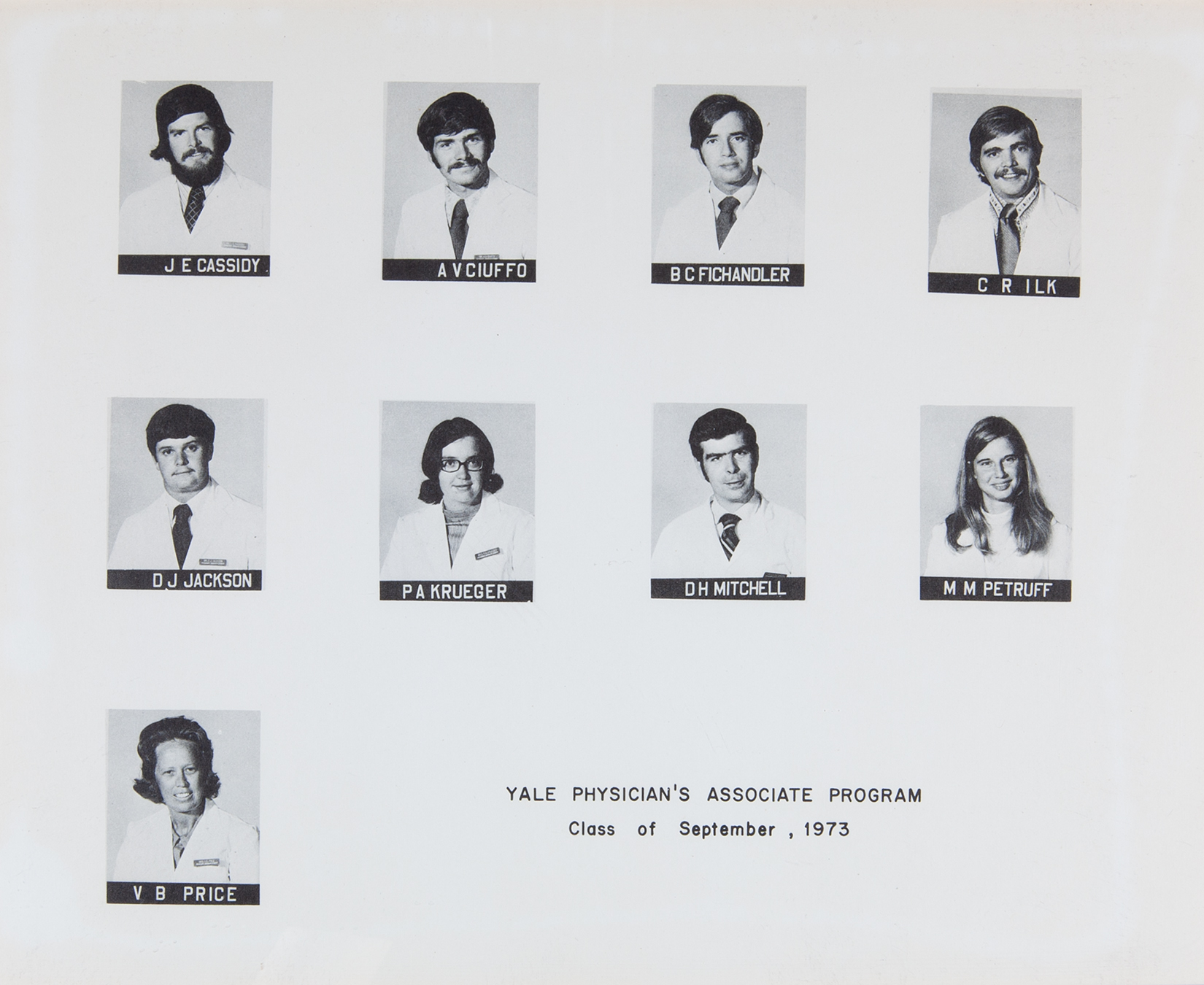Yale Physician's Associate Program, Class of September 1973 · Yale ...